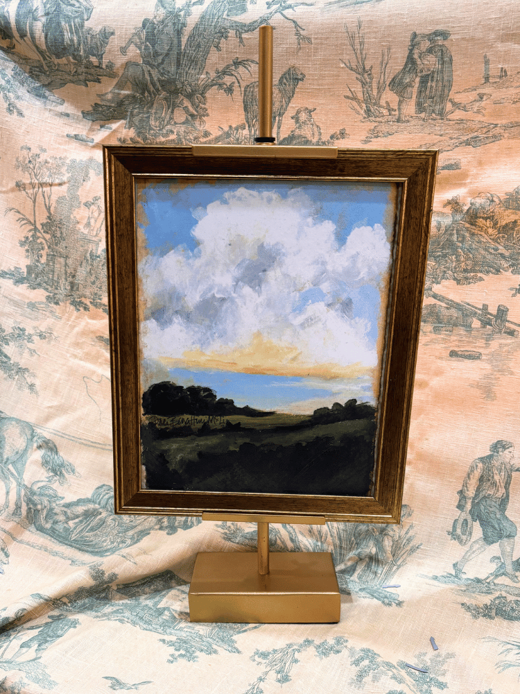 Midday Countryside Landscape Tabletop Art | Framed Art with Easel ...
